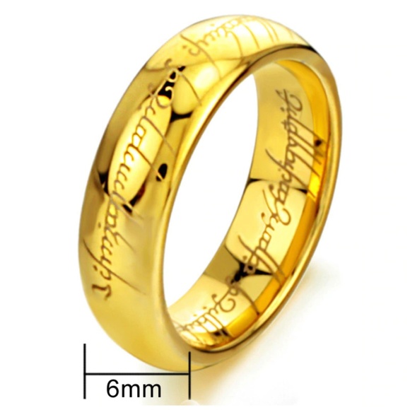 Jewelry | New 18kt Gold Lord Of The Rings Hobbit Ring Band | Poshmark